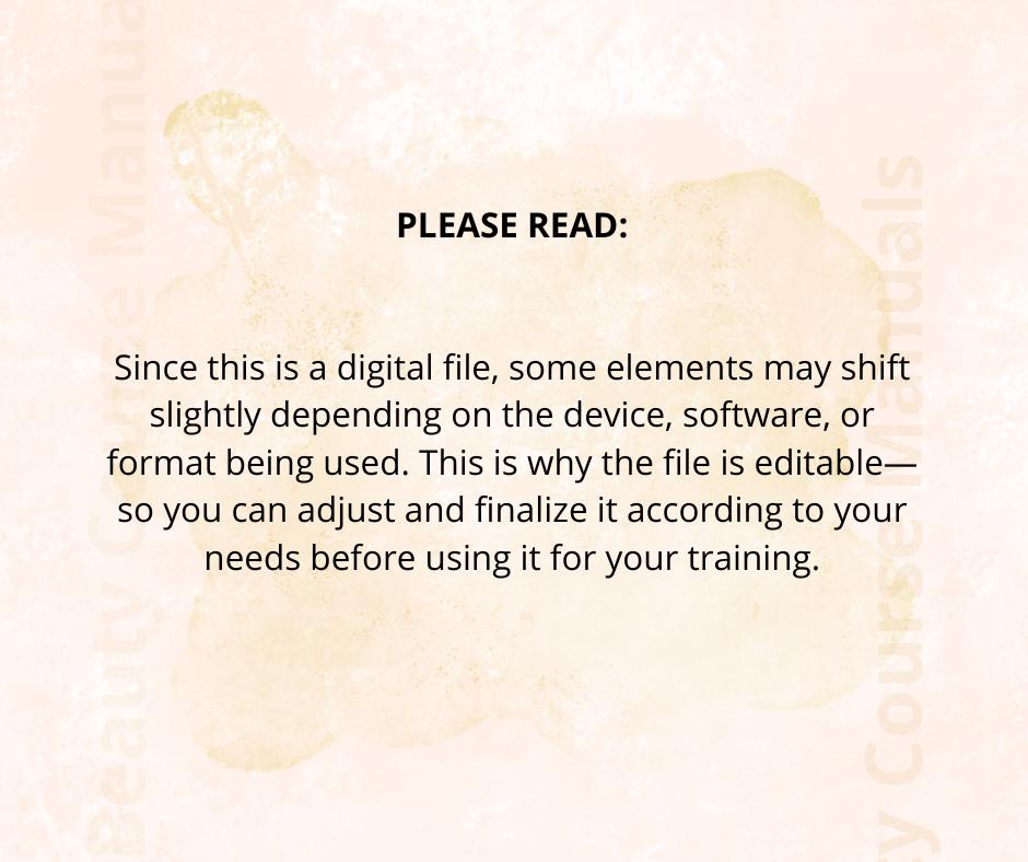 ACRYLIC NAIL TRAINING Manual, Editable, Printable, Downloadable ...