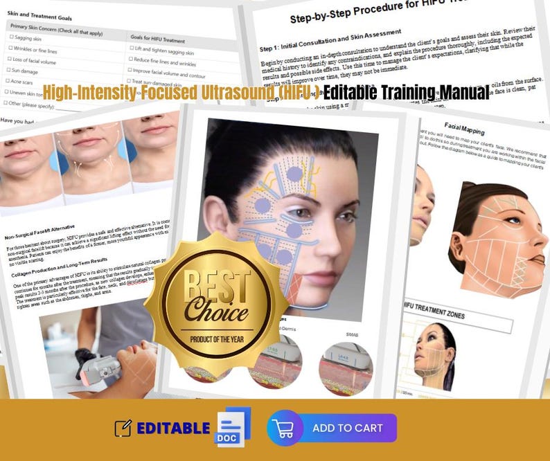 HIFU Beauty TRAINING MANUAL Digital Word File Beauty Course Template ...