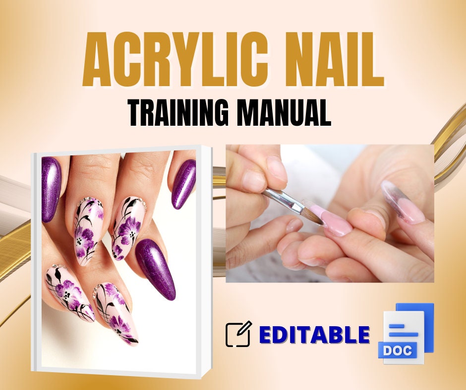 ACRYLIC NAIL Training Manual Editable, Downloadable Only - Etsy
