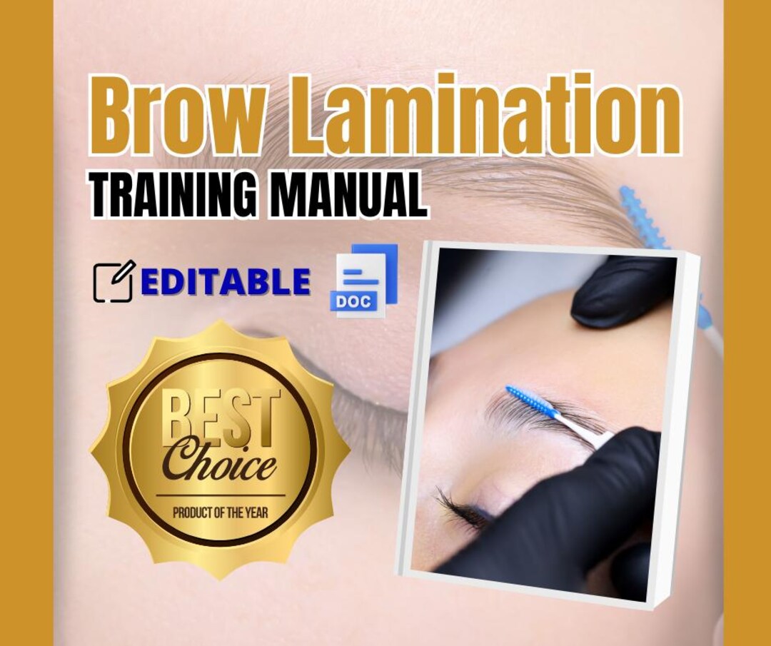 BROW LAMINATION Editable Beauty TRAINING Manual Template Beauty Course ...