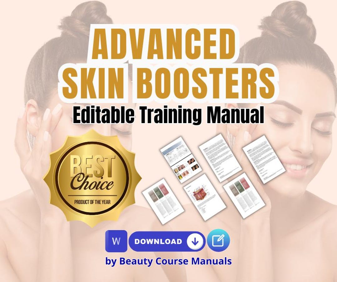 ADVANCED SKIN BOOSTERS Editable Beauty Training Manual Beauty Course ...