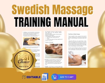 SWEDISH MASSAGE TRAINING Manual Editable Holistic Course Treatment for ...