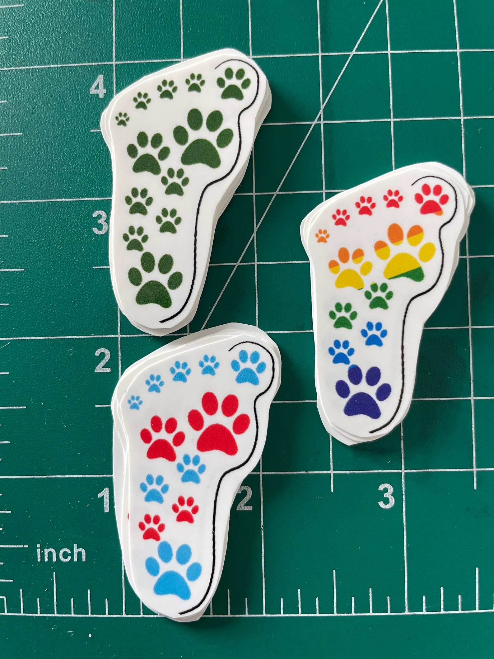 Paws Footprint Vinyl Sticker Pack - Etsy