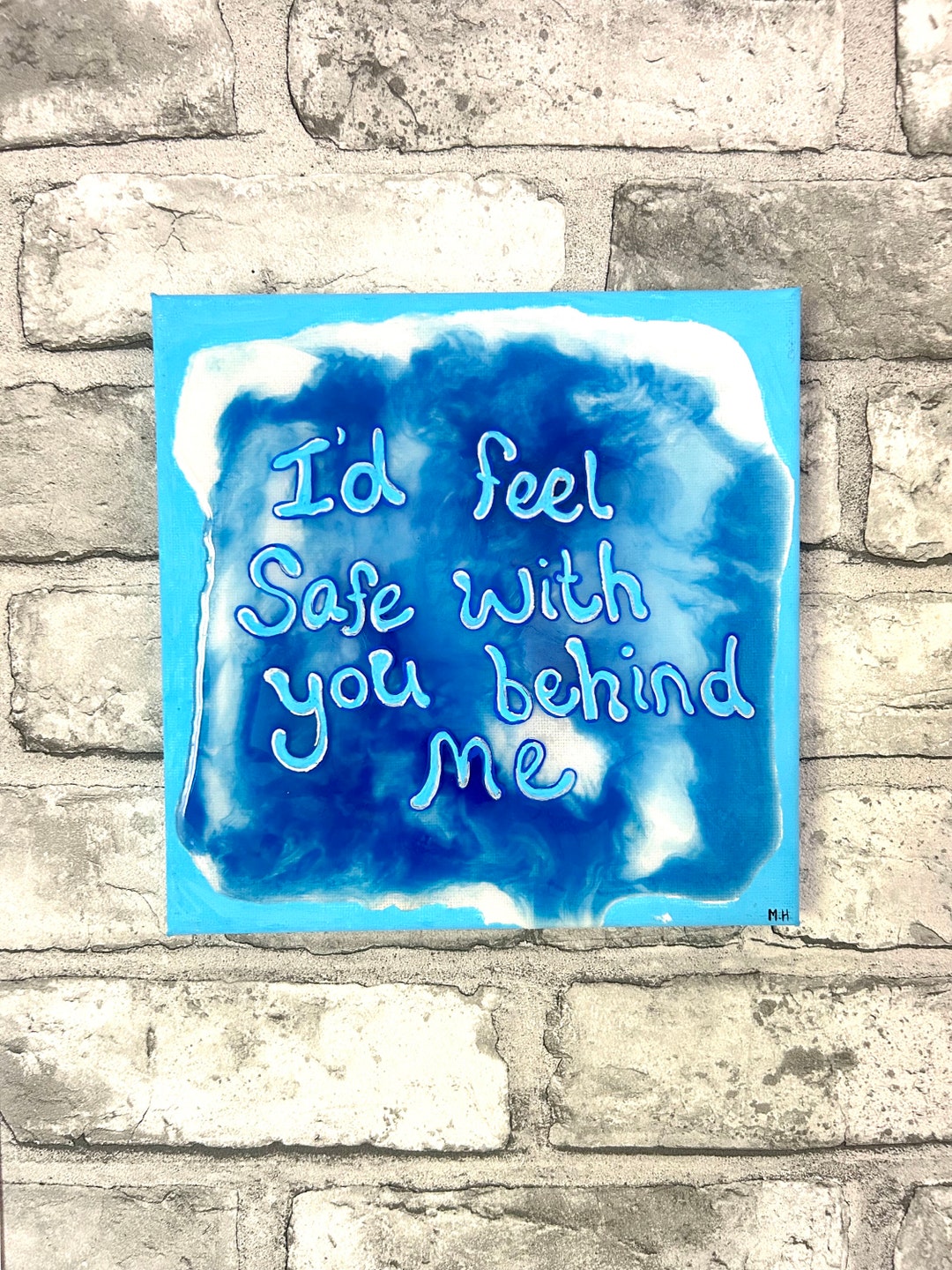 Max Hammond feel Safe 2023, Resin, Canvas, Confessional, Art, Quote, Tracey Emin, Gay, Figure ...