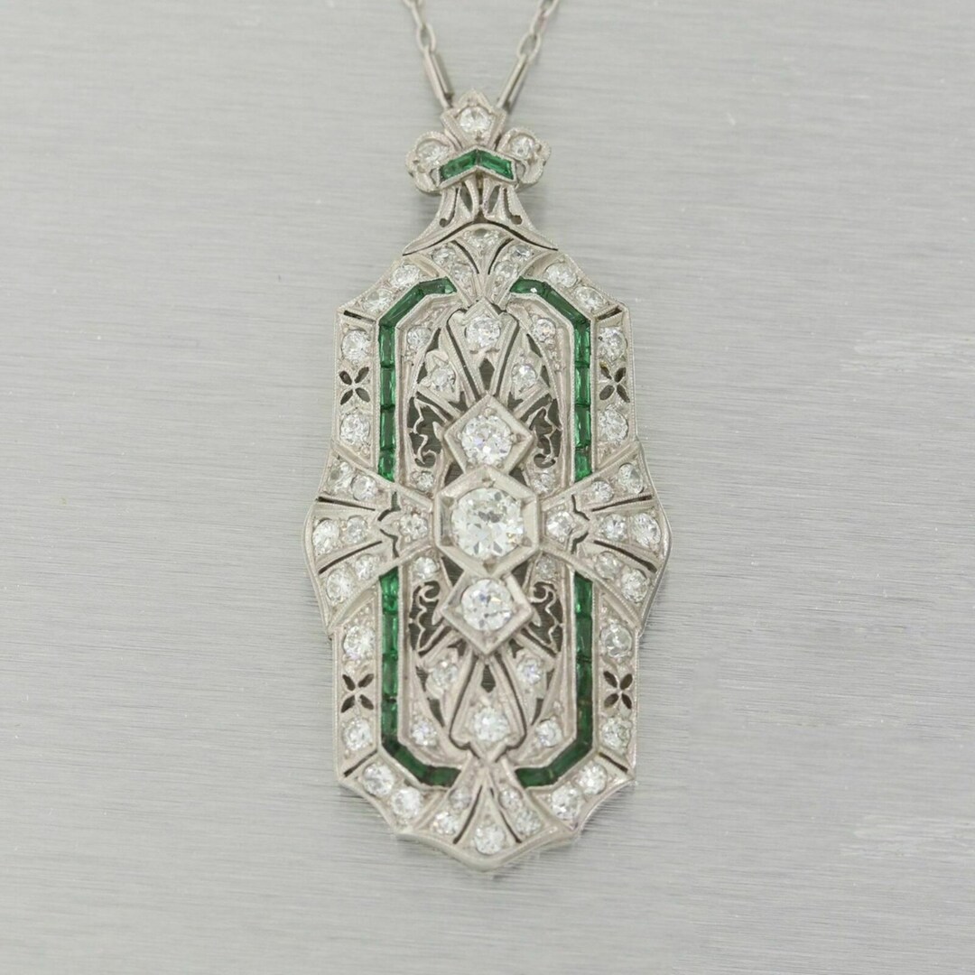 Vintage Filigree Pendant, 1920's Art Deco Pendant, Old European With ...