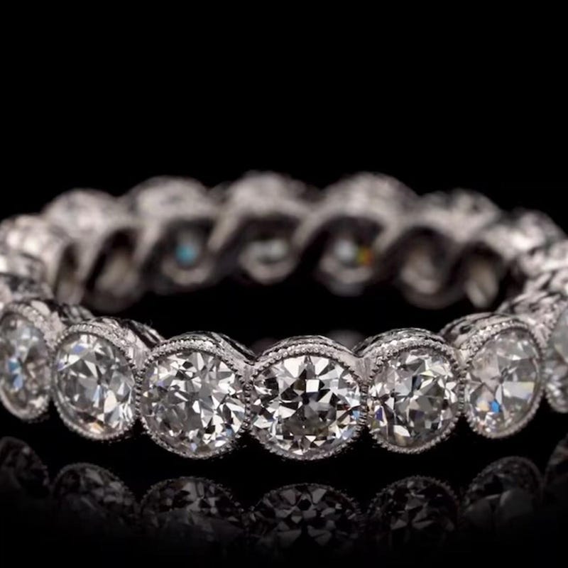 Bezel Eternity Band Vintage - Etsy