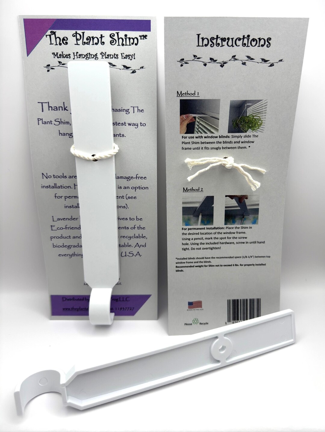 The Plant Shim – Makes Hanging Plants Easy! No-drill Hanging Plant ...