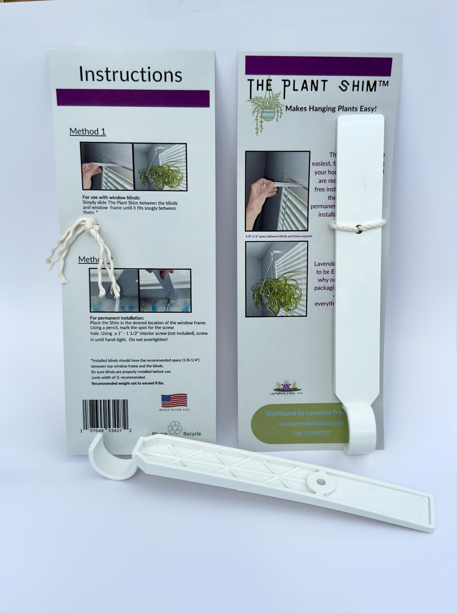 The Plant Shim – Makes Hanging Plants Easy! No-drill Hanging Plant ...