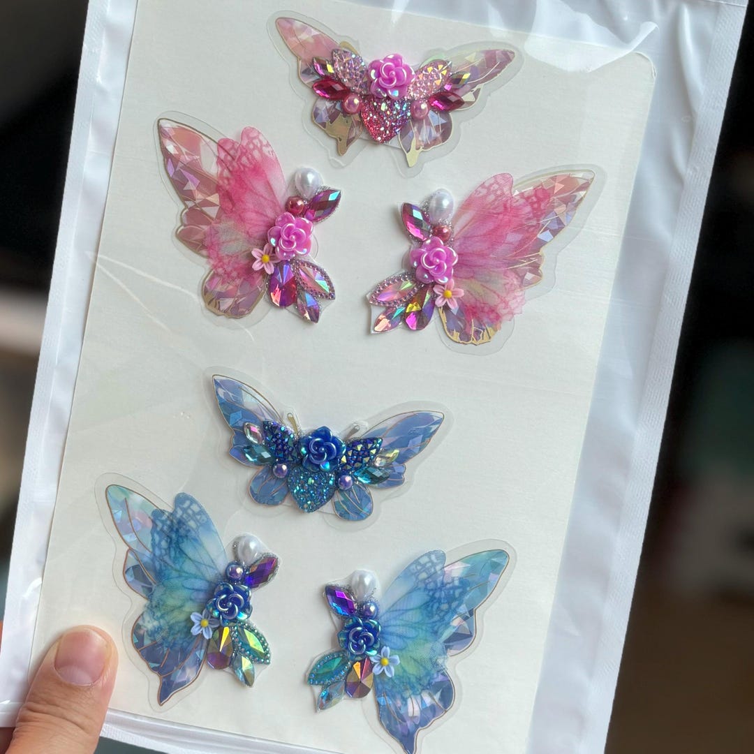 Butterfly Eyelashes | Face Painting Blings - Fairy Wings｜ Face Sticker ...