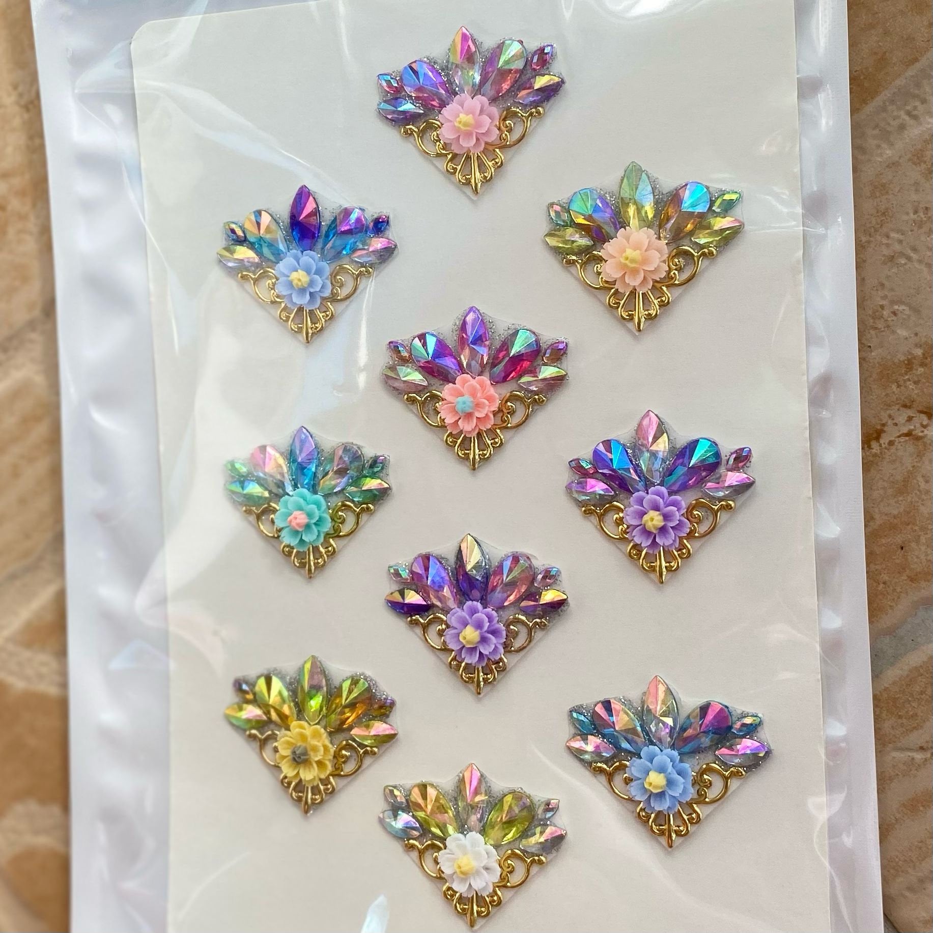 Handmade Face Painting Bling | Stickers (set of 10) - Etsy