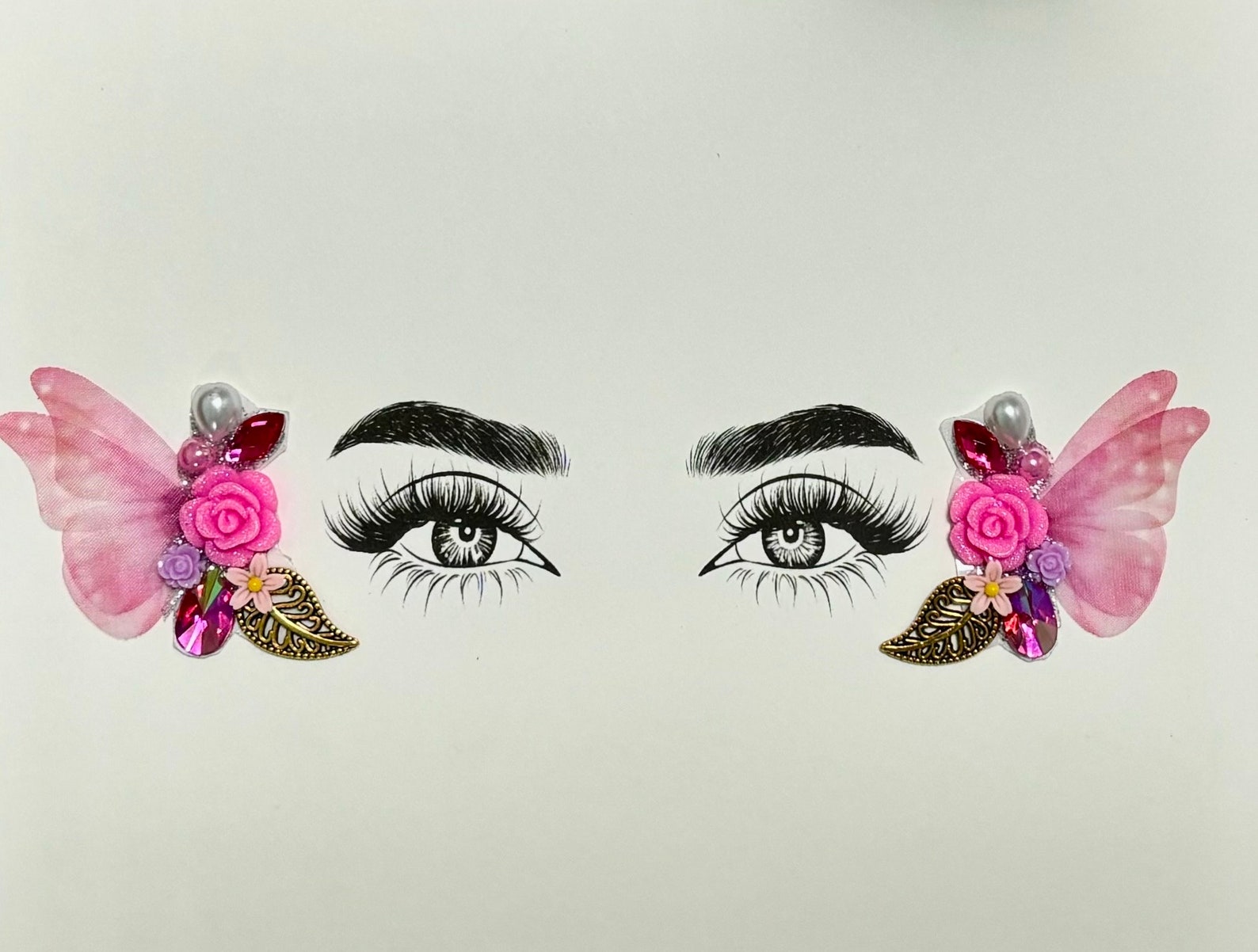 Butterfly Eyelashes | Face Painting Blings - Fairy Wings｜ Face Sticker ...
