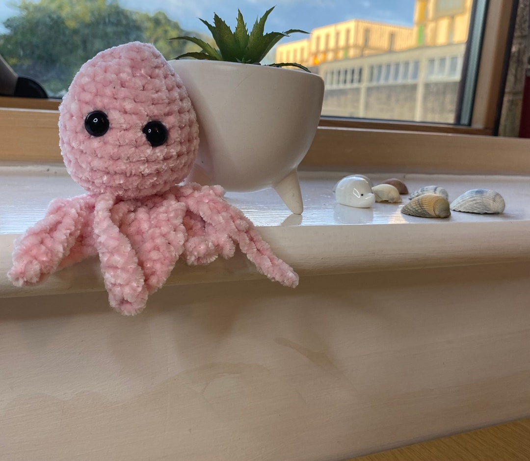 Pink Fluffy Squid - Etsy