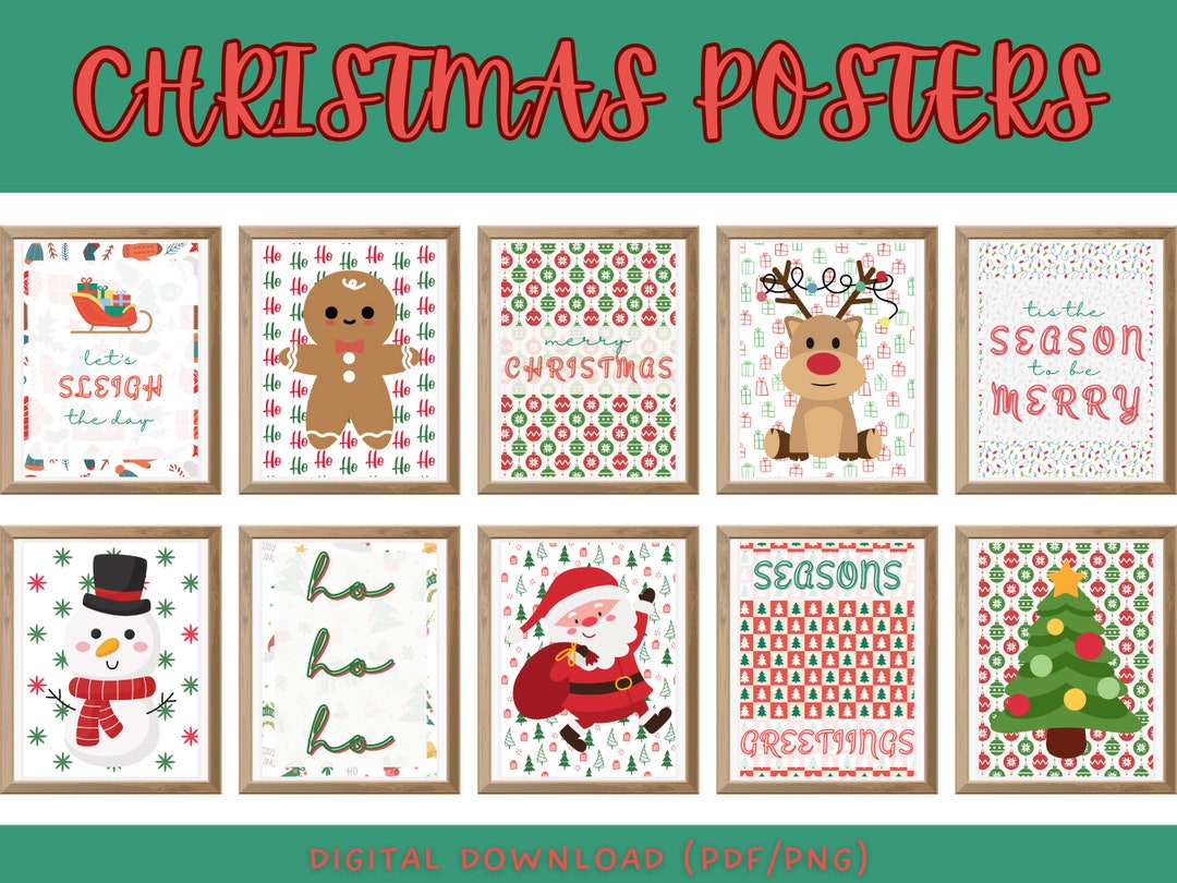 Christmas Classroom Posters: Festive Holiday Wall Art (PDF, PNG) - Etsy