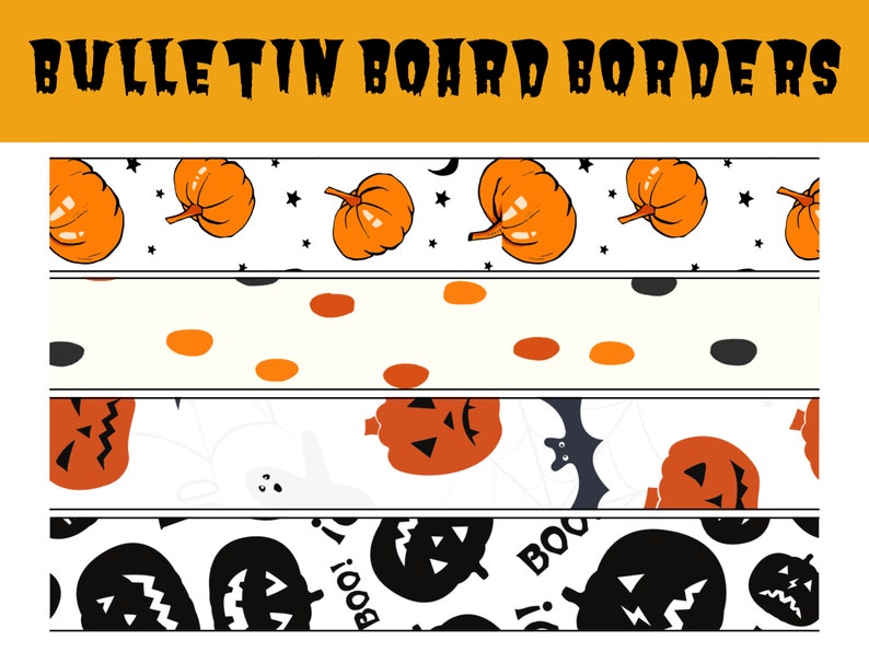 Halloween Classroom Decor Bundle Display, Halloween Posters, Happy ...