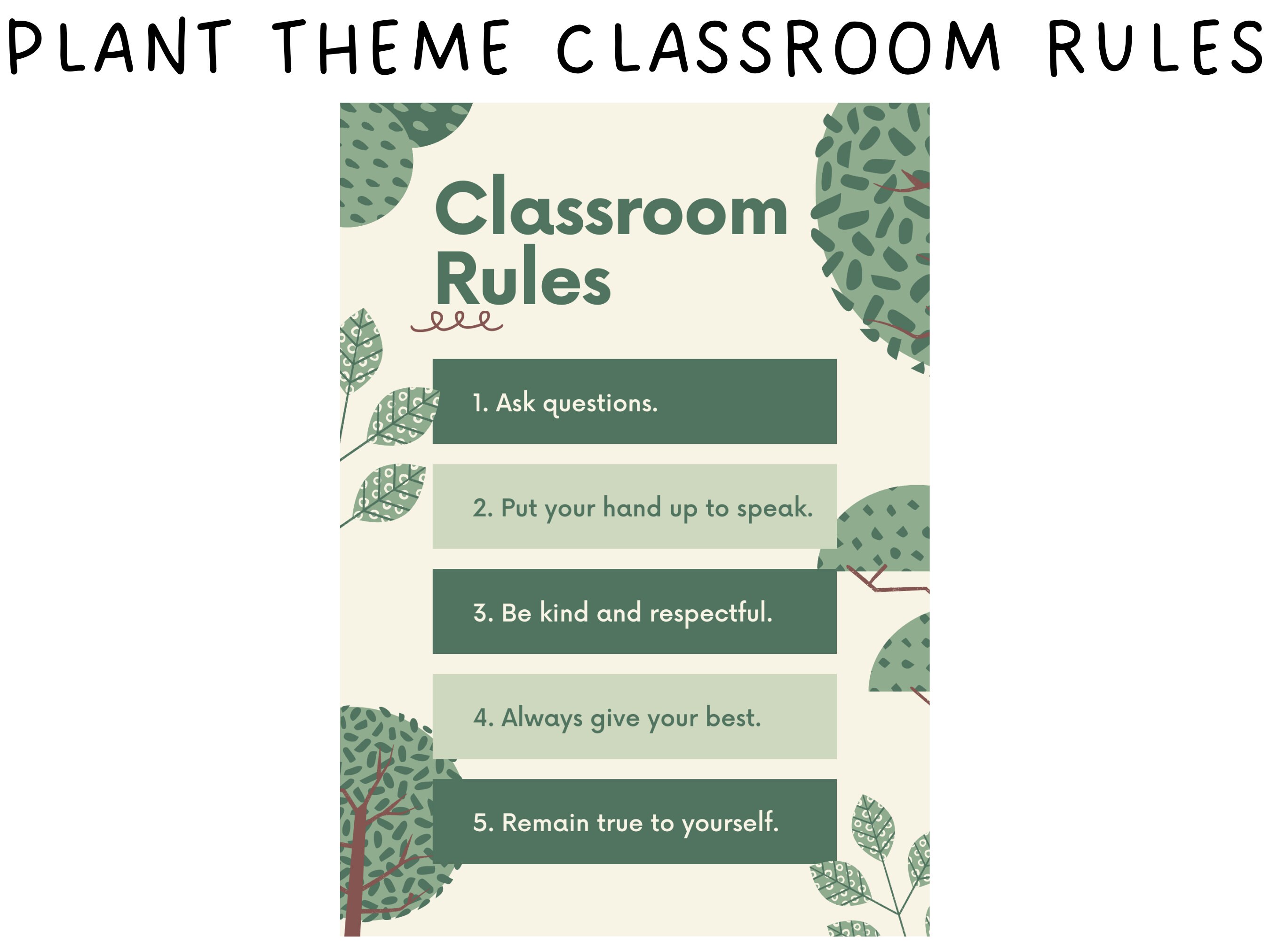 Plant Themed Classroom Decor Bundle Display, Welcome Sign Birthday ...