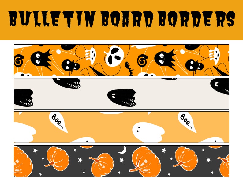 Halloween Classroom Decor Bundle Display, Halloween Posters, Happy ...