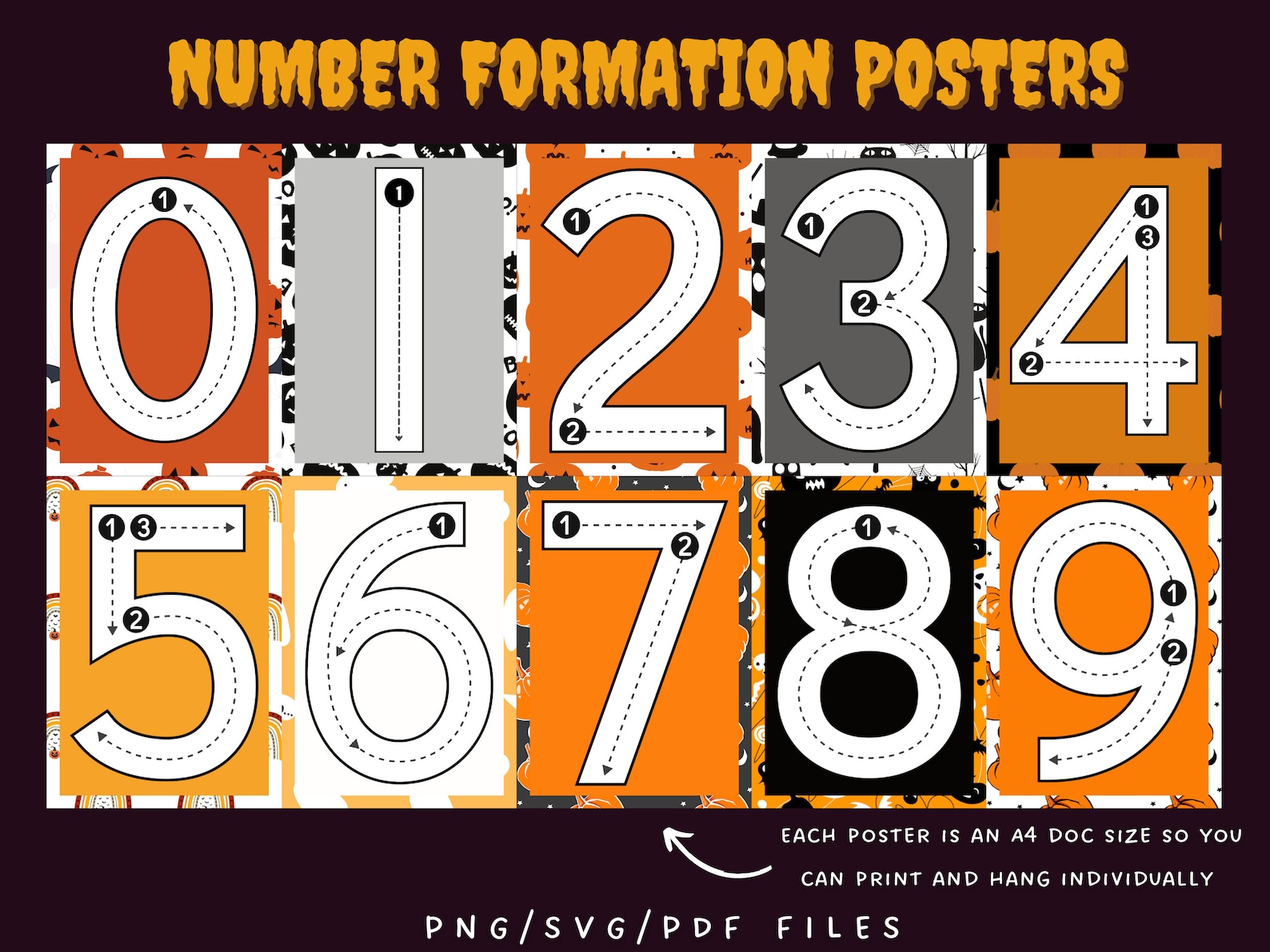 Halloween Classroom Decor Bundle Display, Halloween Posters, Happy ...