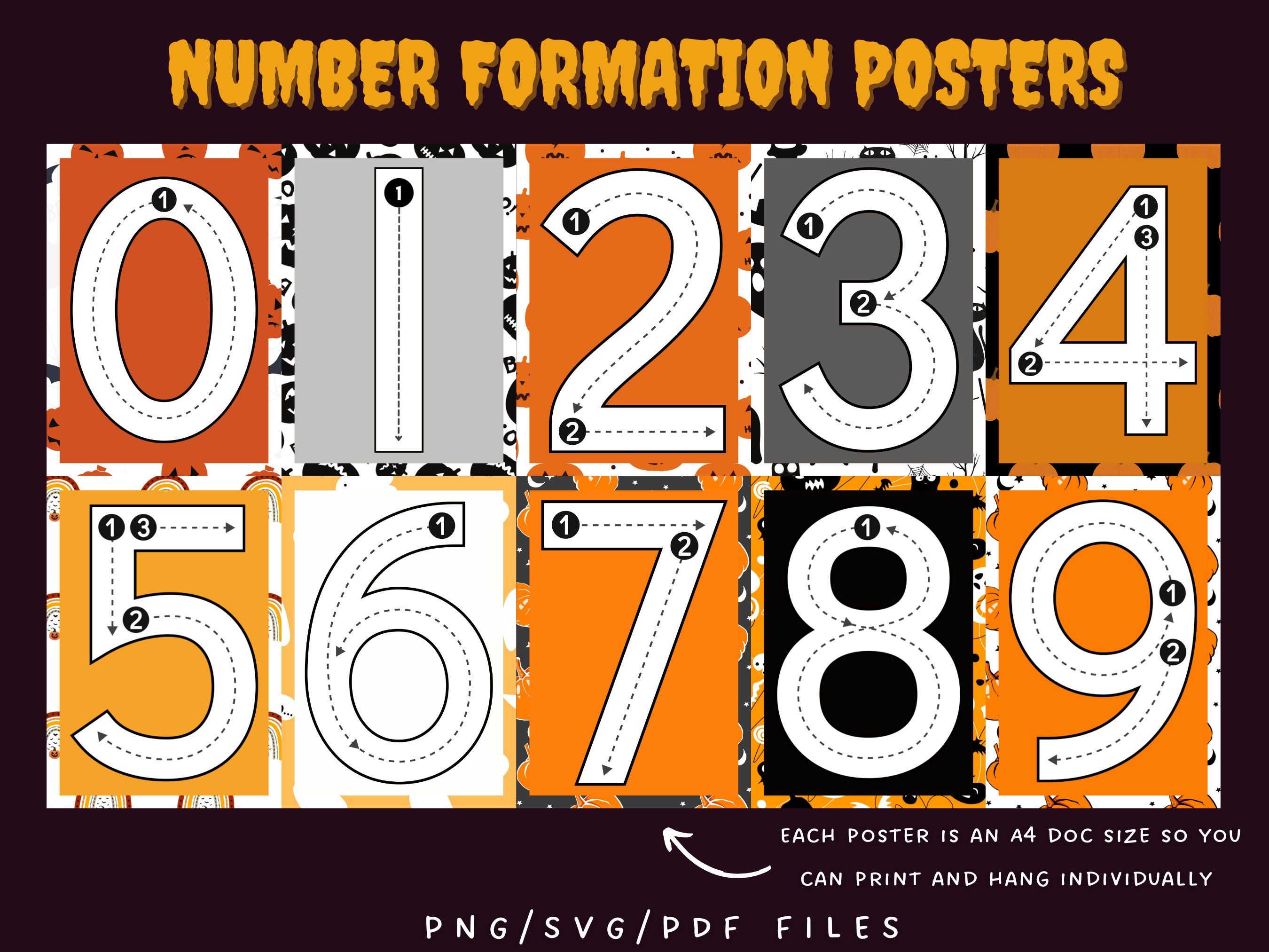 Halloween Classroom Decor Bundle Display, Halloween Posters, Happy ...