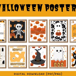 Halloween Classroom Decor Bundle Display, Halloween Posters, Happy ...