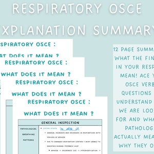 Full Respiratory Physical Exam Explanation, Respiratory OSCE Summary ...