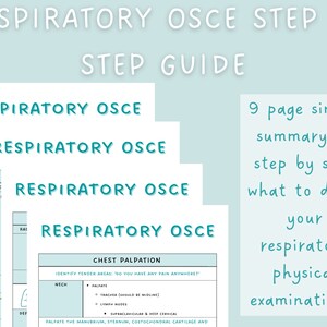 Full Respiratory Physical Exam Summary, Respiratory OSCE Step by Step ...