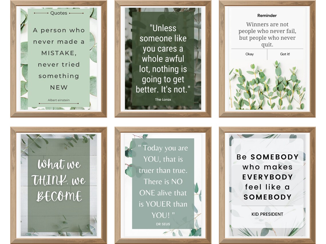 Inspirational Quote, Classroom Posters, Modern Farmhouse, Eucalyptus ...