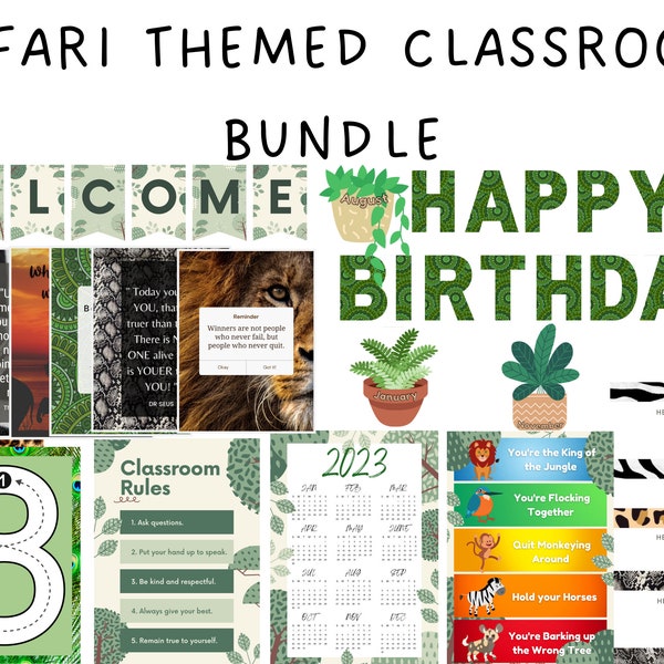 Safari Classroom - Etsy