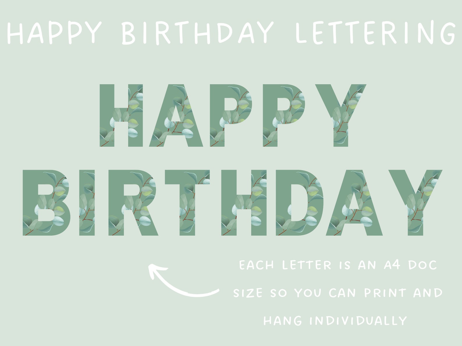 Modern Farmhouse Eucalyptus Themed Classroom Birthday Chart Display ...