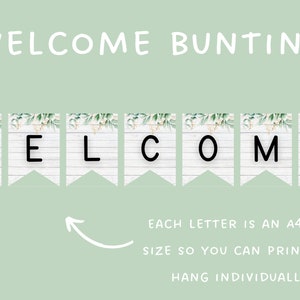 Classroom Decor Bundle Display, Eucalyptus, Welcome Sign, Birthday ...