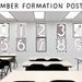 Black and White Themed Number Formation Posters, Teacher Classroom ...
