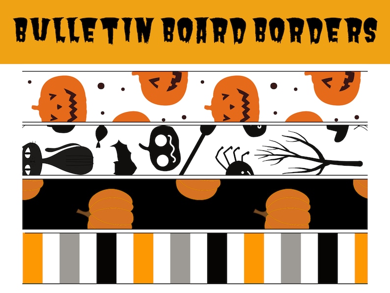 Halloween Classroom Decor Bundle Display, Halloween Posters, Happy ...