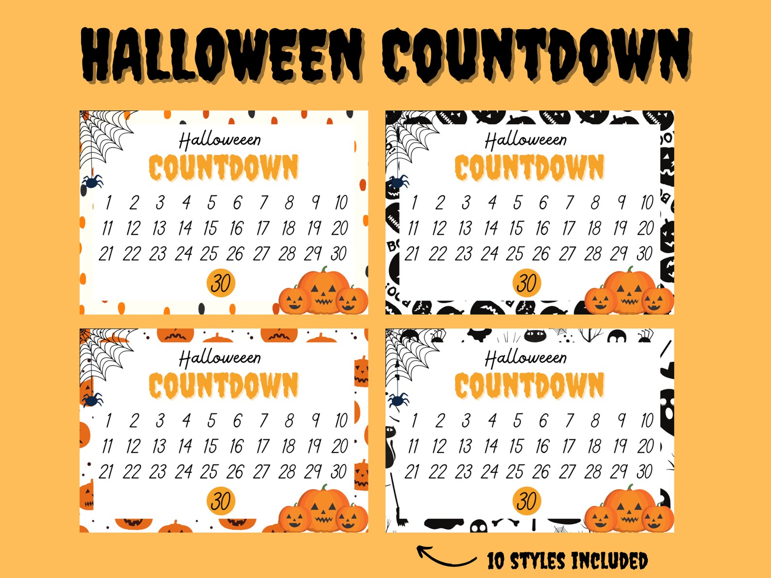 Halloween Classroom Decor Bundle Display, Halloween Posters, Happy ...