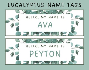 Classroom Name Tags Template Watercolor Editable Printable - Etsy
