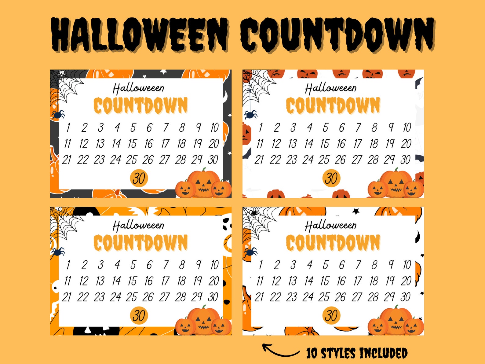 Halloween Classroom Decor Bundle Display, Halloween Posters, Happy ...