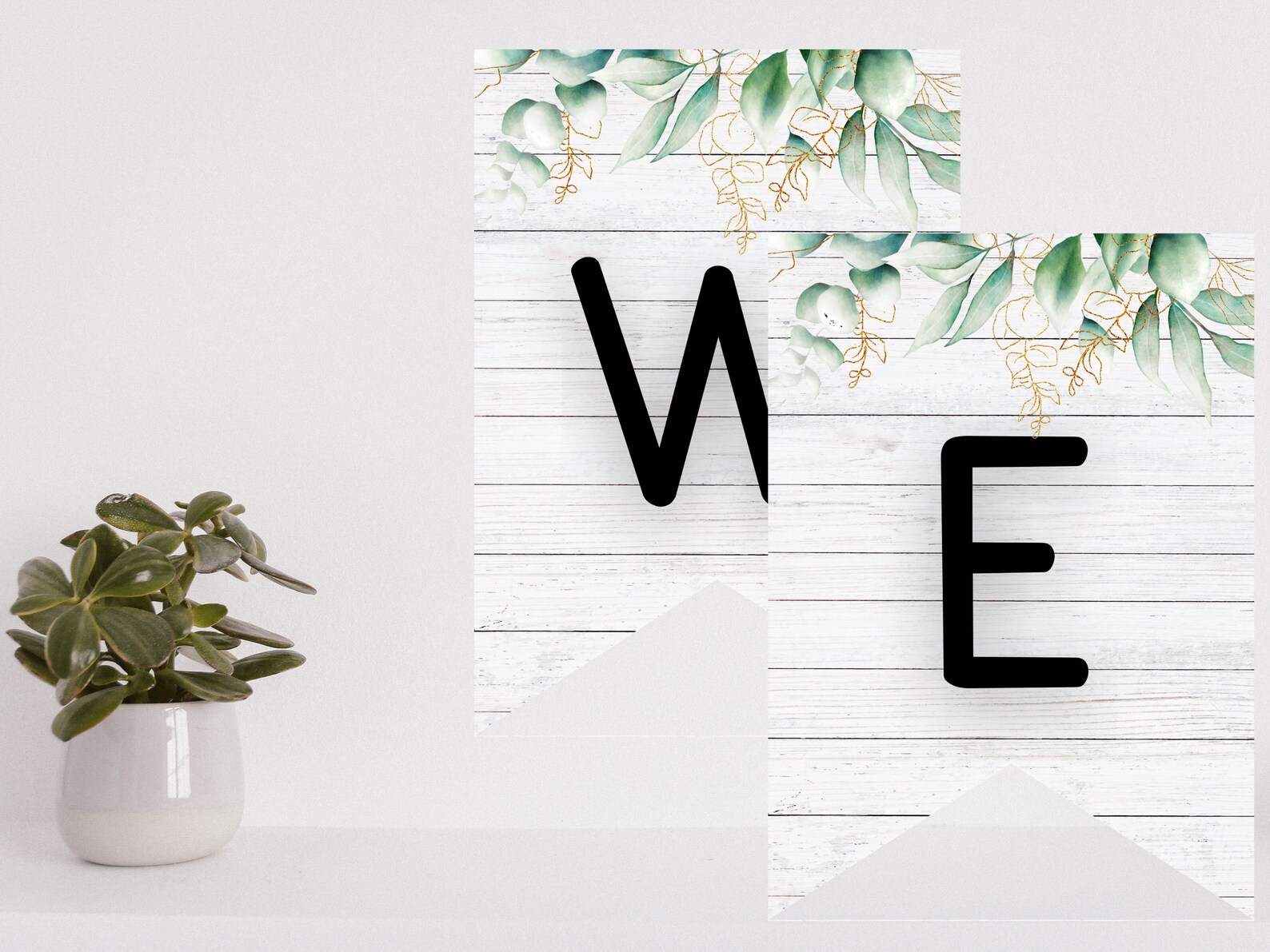 Modern Farmhouse Eucalyptus Themed Welcome Bunting, Classroom Bunting ...