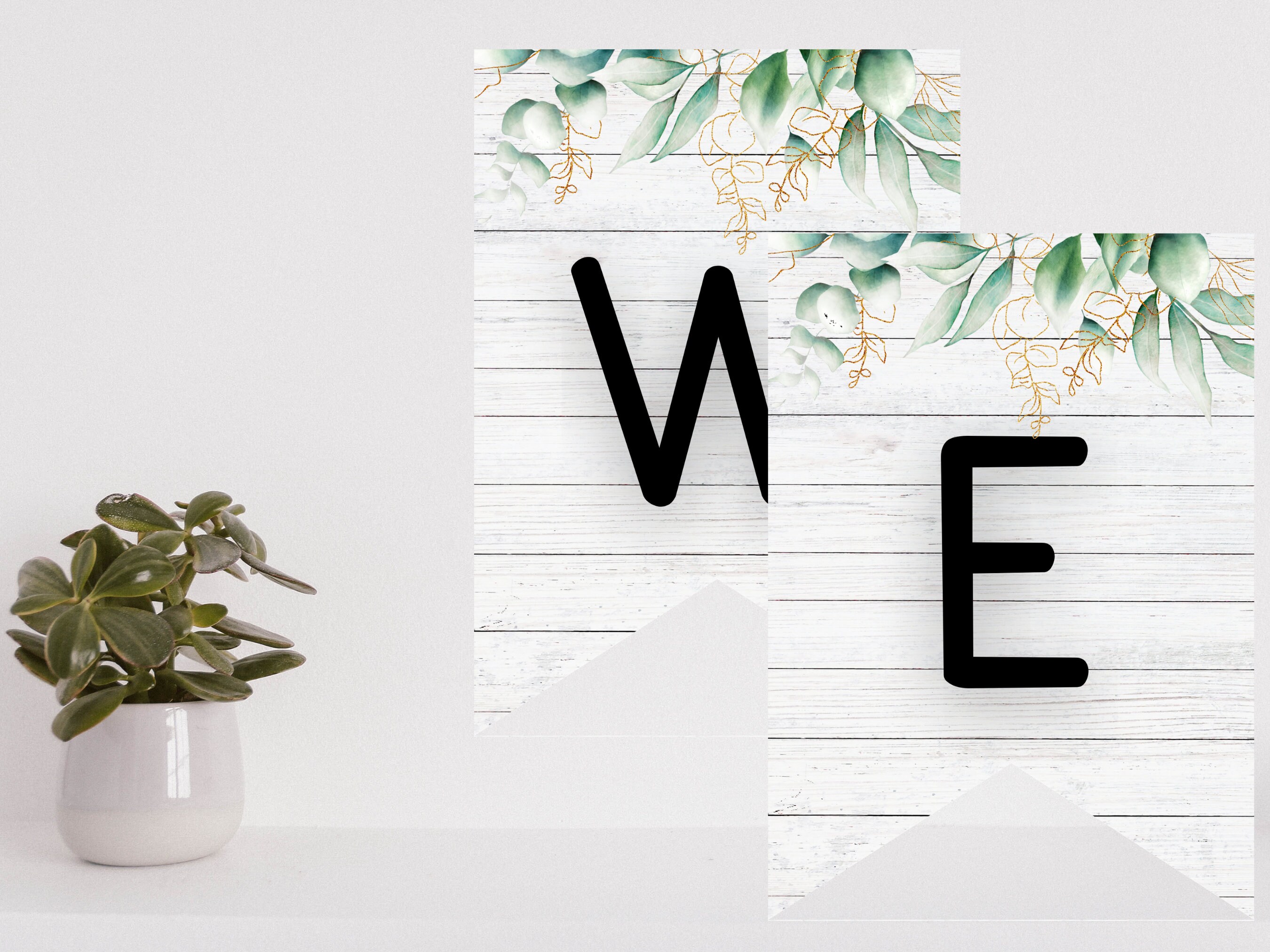 Modern Farmhouse Eucalyptus Themed Welcome Bunting, Classroom Bunting ...