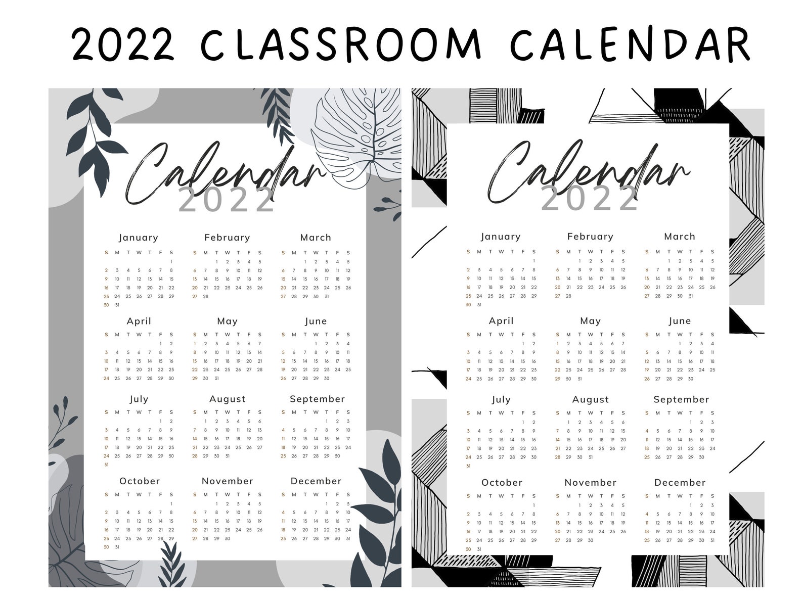 Black and White Themed Classroom Decor Bundle Welcome Sign - Etsy