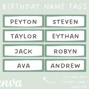 Modern Farmhouse Eucalyptus Themed Classroom Birthday Chart Display ...