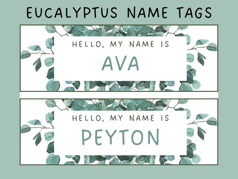 Classroom Decor Bundle Display, Eucalyptus, Welcome Sign, Birthday ...