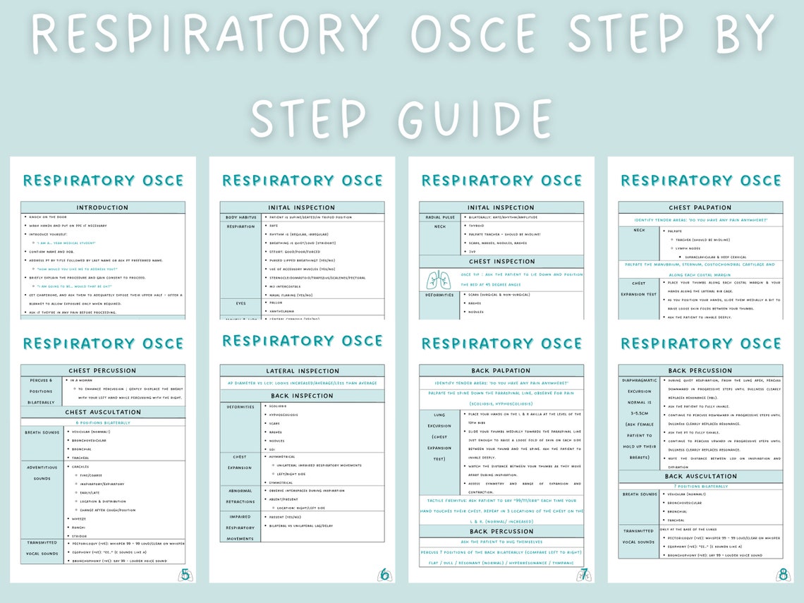 Full Respiratory Physical Exam Summary, Respiratory OSCE Step by Step ...