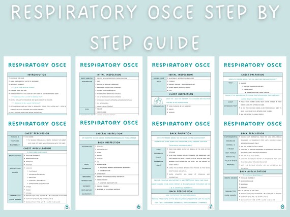 Full Respiratory Physical Exam Summary Respiratory OSCE Step - Etsy