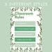 Modern Farmhouse Eucalyptus Themed Classroom Rules Printable - Etsy