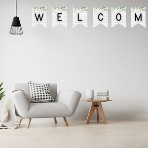 Modern Farmhouse Eucalyptus Themed Welcome Bunting, Classroom Bunting ...