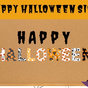Halloween Classroom Decor Bundle Display, Halloween Posters, Happy ...