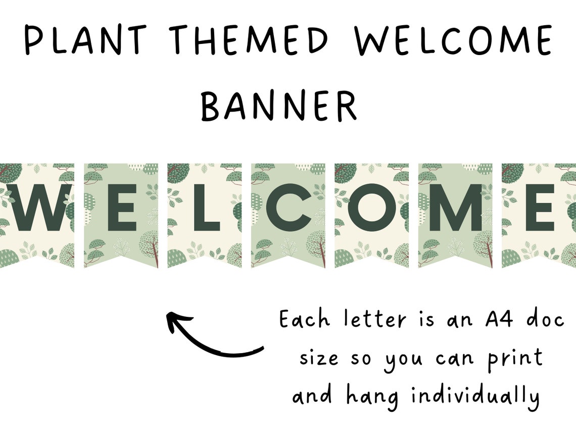 Plant Themed Classroom Decor Bundle Display Welcome Sign - Etsy