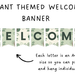 Plant Themed Classroom Decor Bundle Display, Welcome Sign Birthday ...