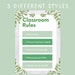 Modern Farmhouse Eucalyptus Themed Classroom Rules Printable - Etsy