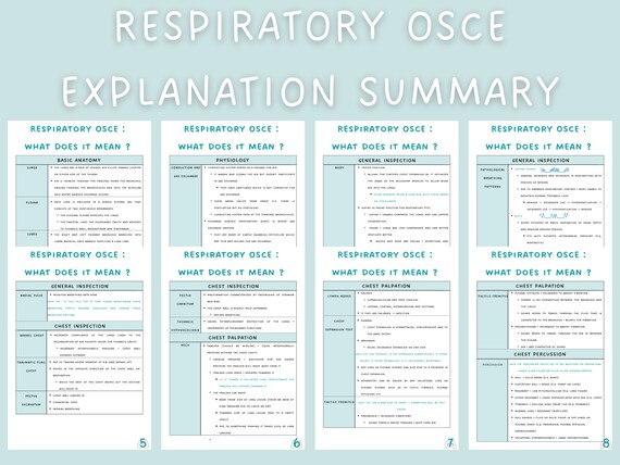 Full Respiratory Physical Exam Explanation Respiratory OSCE - Etsy