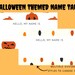 Classroom Name Tags Label, Halloween Themed Clasroom Decor, Printable ...
