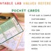 Printable Lab Values Reference Cards for Healthcare (PDF Download) - Etsy